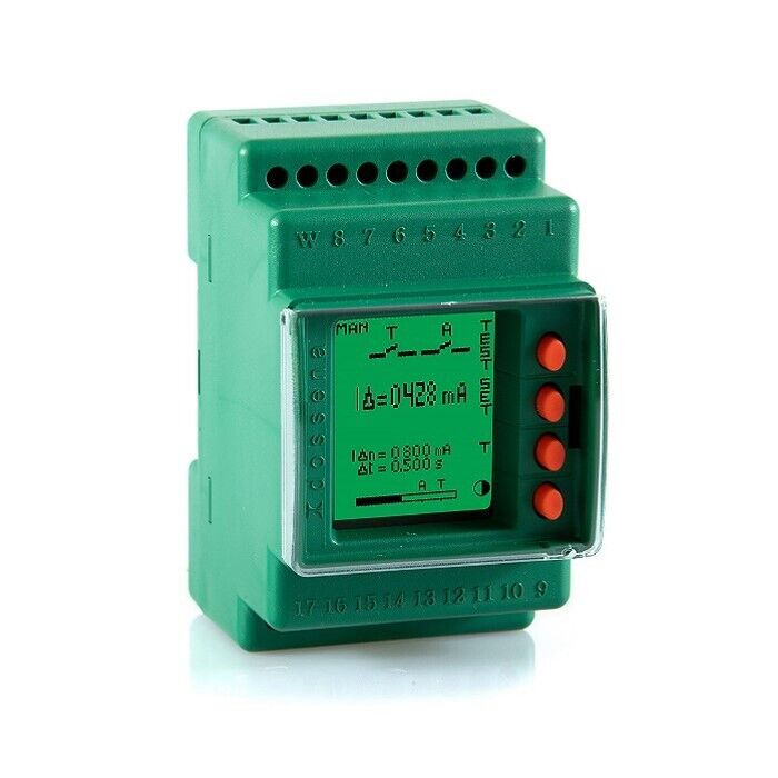 DOSSENA Differential Relay with Separate Toroid, LED, 3 DIN, 9DER3/2D(CC) - sensors-trade