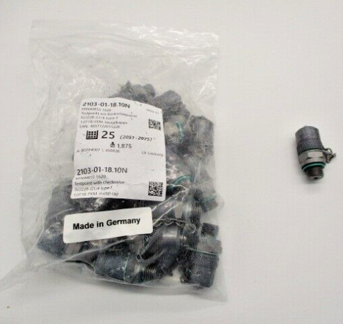 Hydrotechnik MINIMESS 1620 Test Point Metal Cap FKM 2103-01-18.10N ...