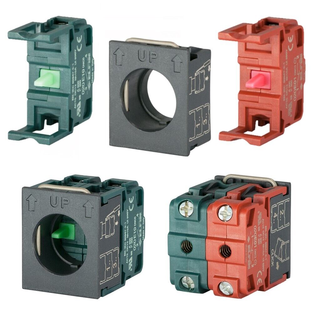 New Elfin NO and NC Contact Blocks with Flange, Diameter 22mm - sensors ...
