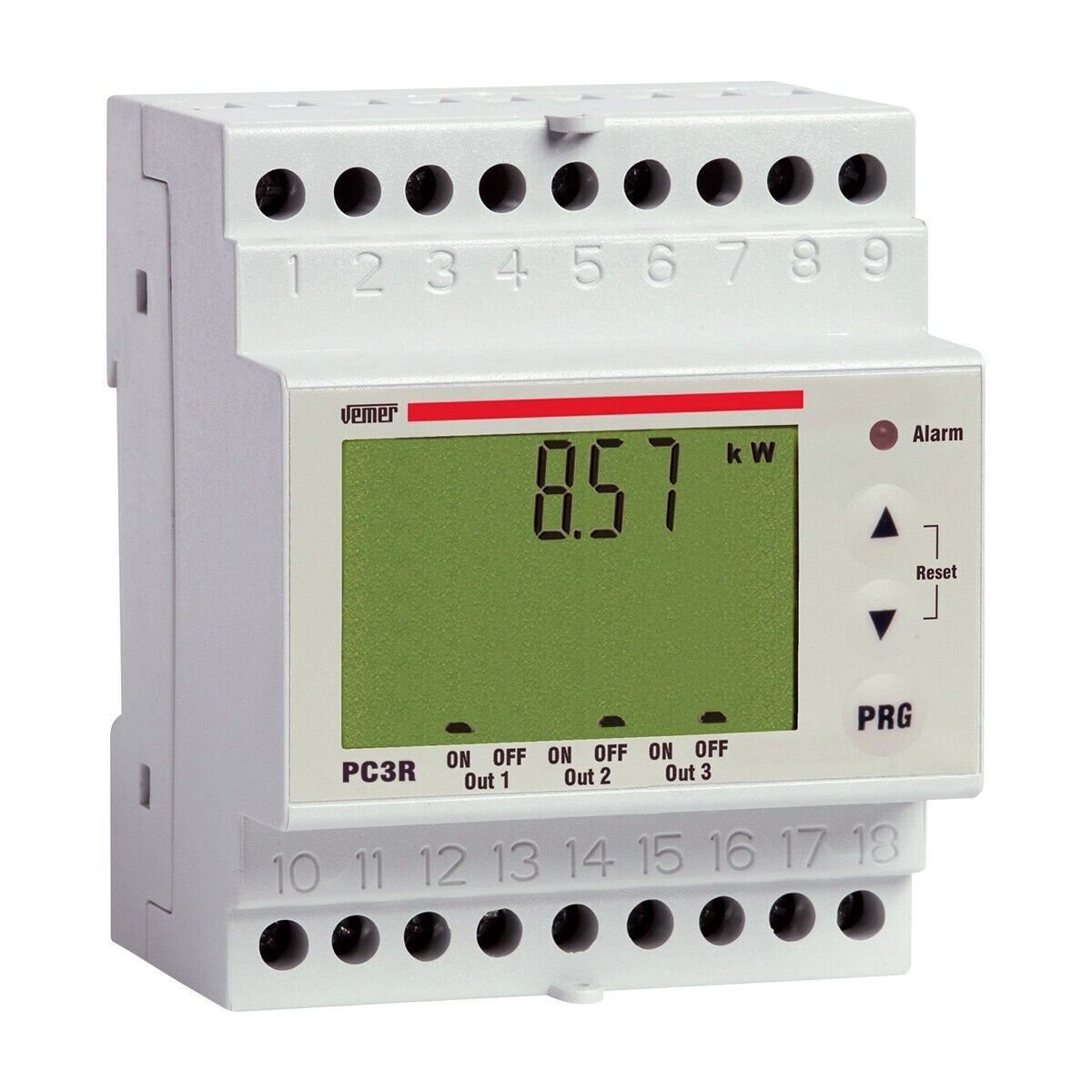 VEMER DIN-rail Mounting Absorbed Power Load Control Timer Relay PC3R ...